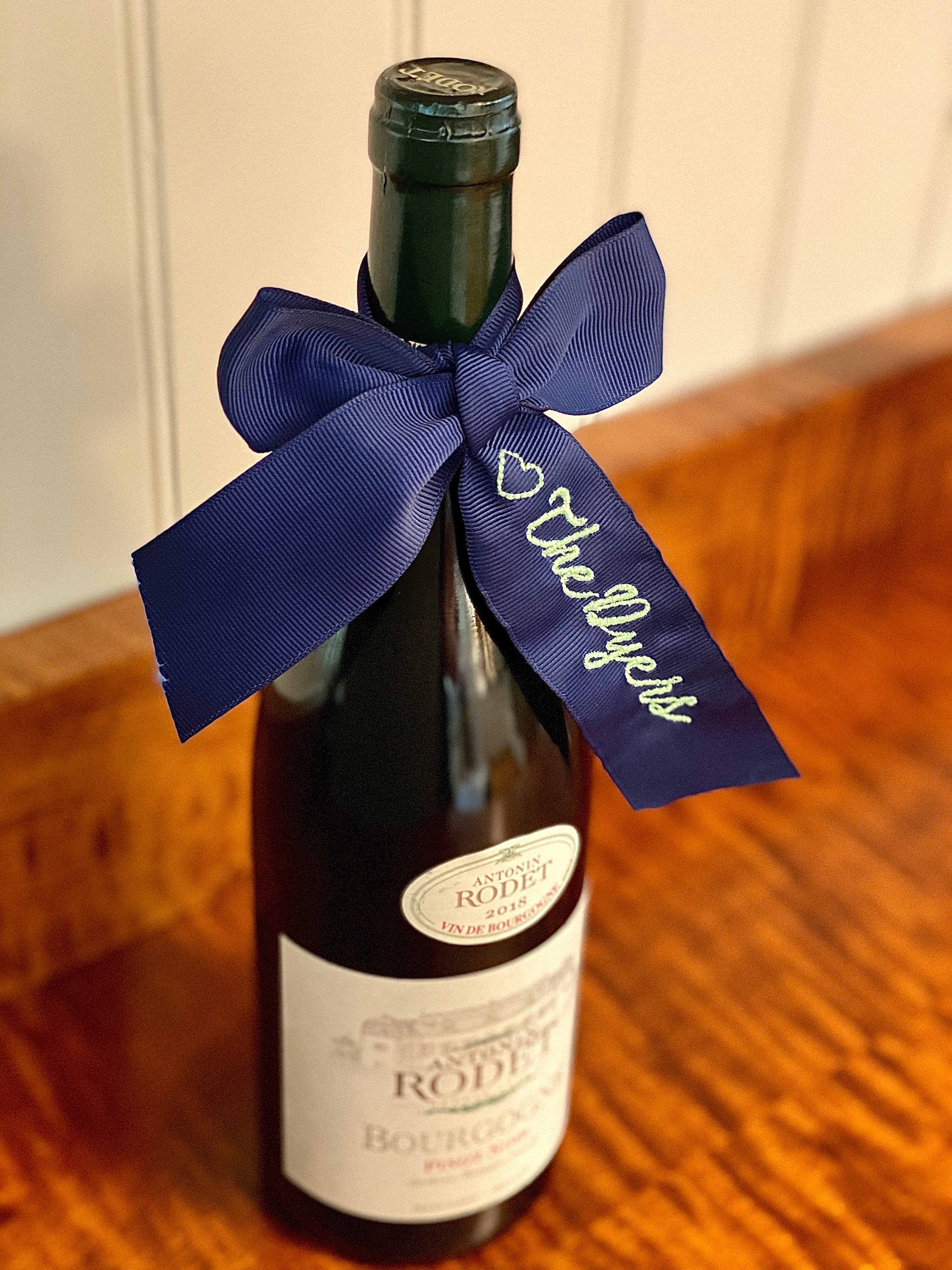 Personalized Embroidered Gift Tag Ribbon (single Piece of Ribbon) - Etsy