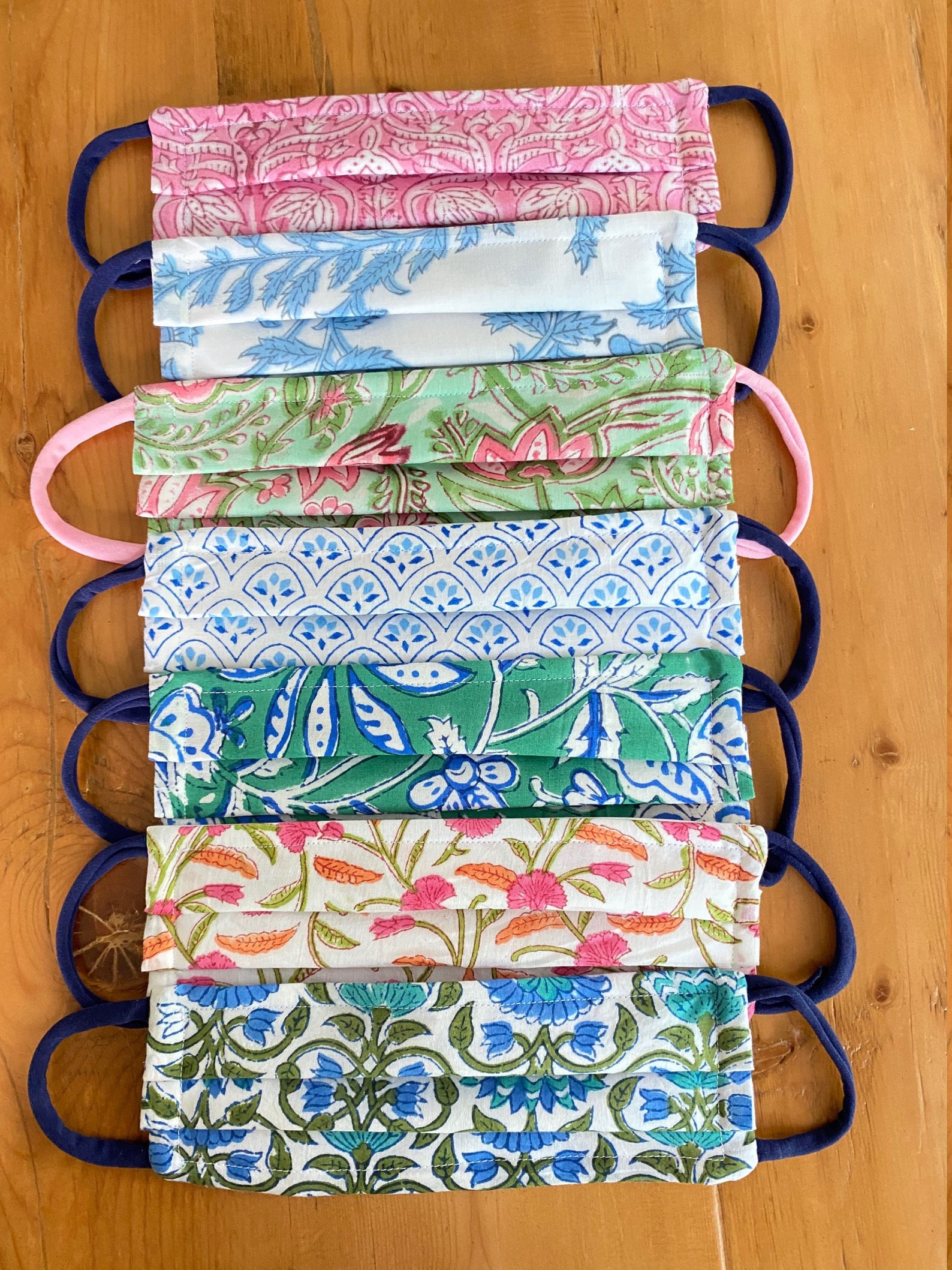 Block Print Cotton Face Mask - Ready to Ship (adult and Child Sizes ...