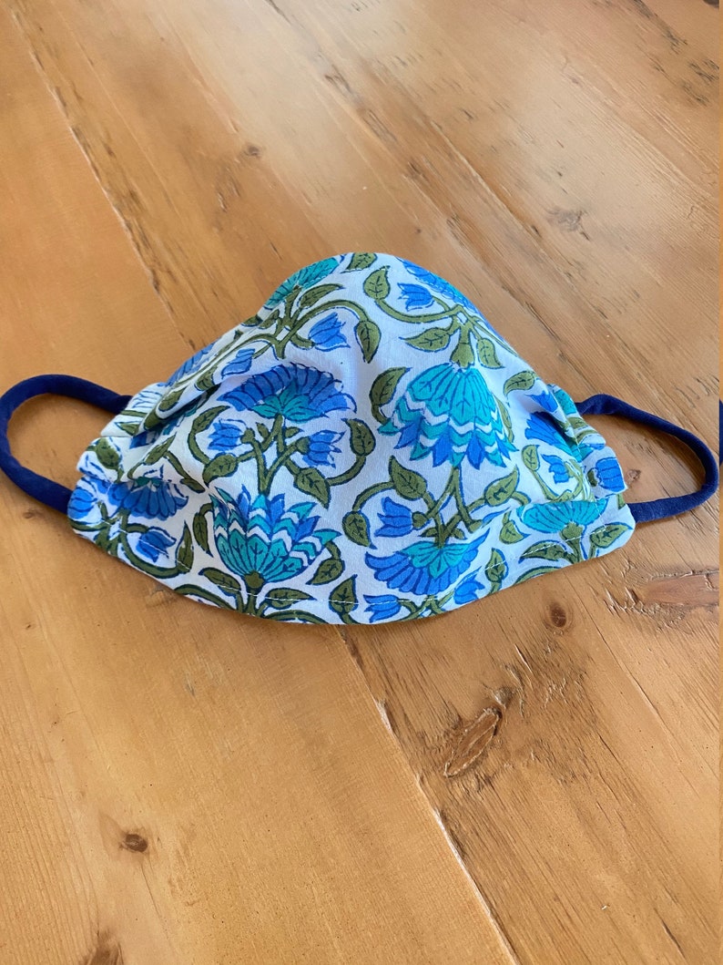 Block Print Cotton Face Mask - Ready to Ship (adult and Child Sizes ...