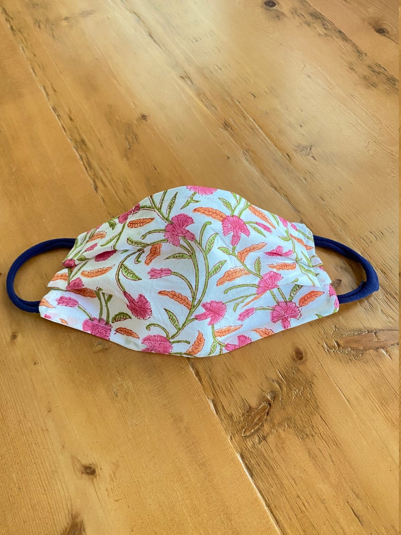 Block Print Cotton Face Mask - Ready to Ship (adult and Child Sizes ...