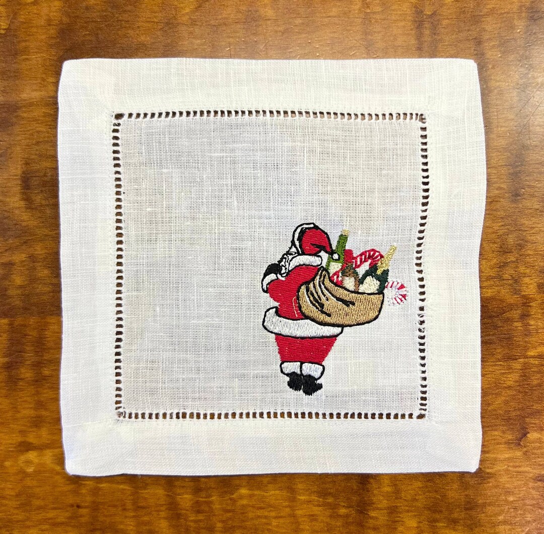 Boozy Santa Cocktail Napkins - Etsy