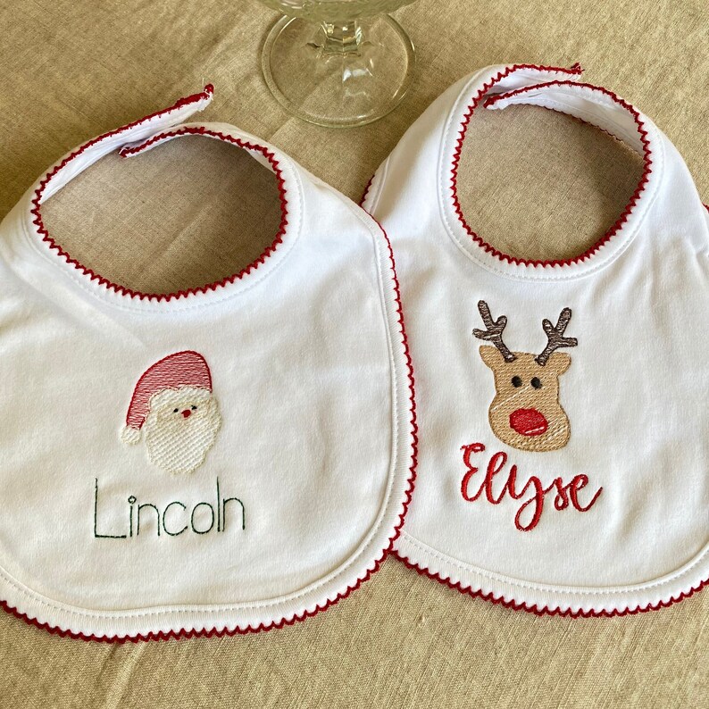 Personalized Christmas Bibs - Etsy