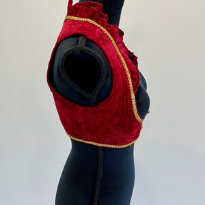 CIRQUE Burlesque Circus Vest RED Underbust Choli - Etsy