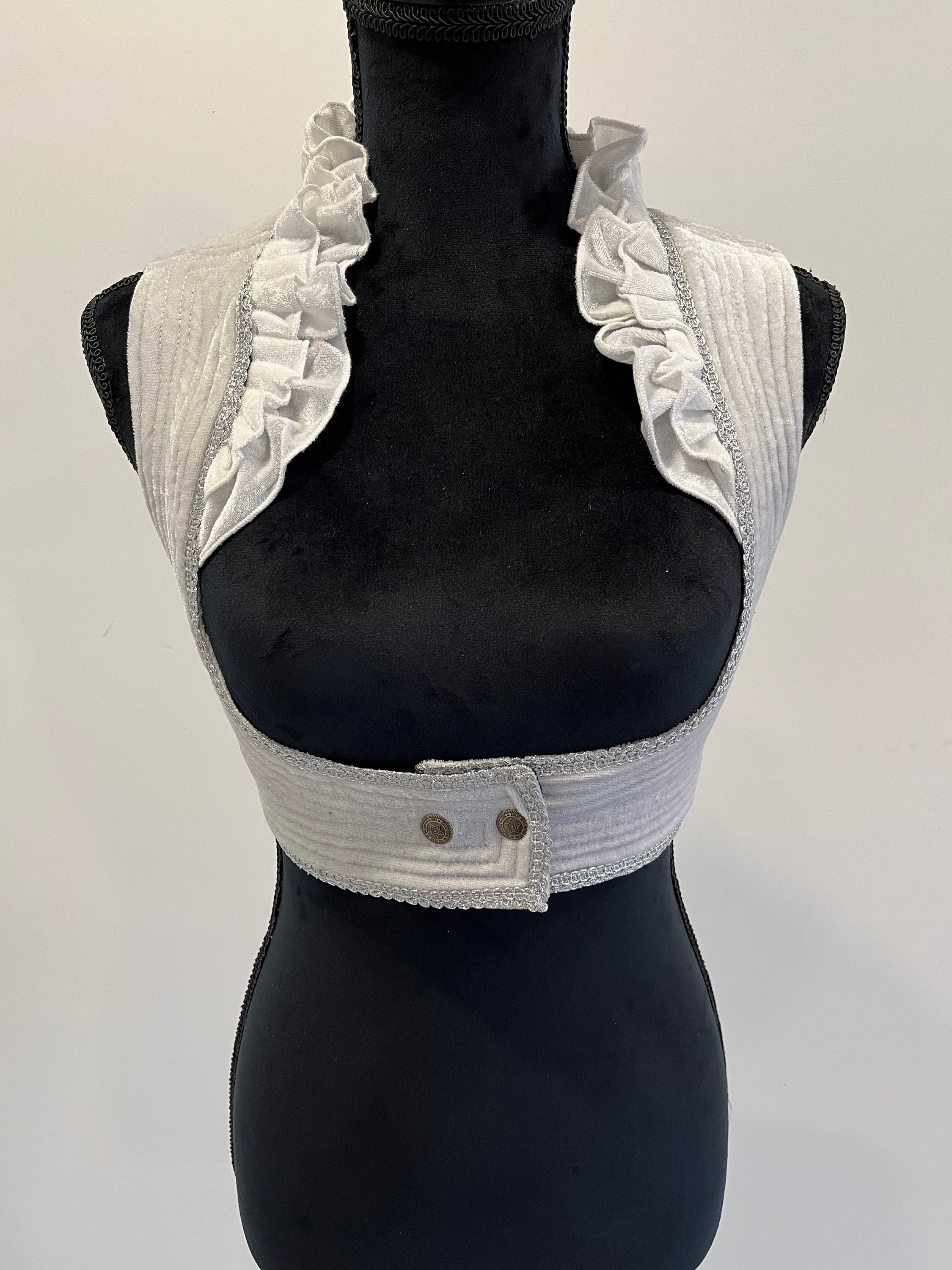 CIRQUE Burlesque Circus Vest WHITE Underbust Choli - Etsy