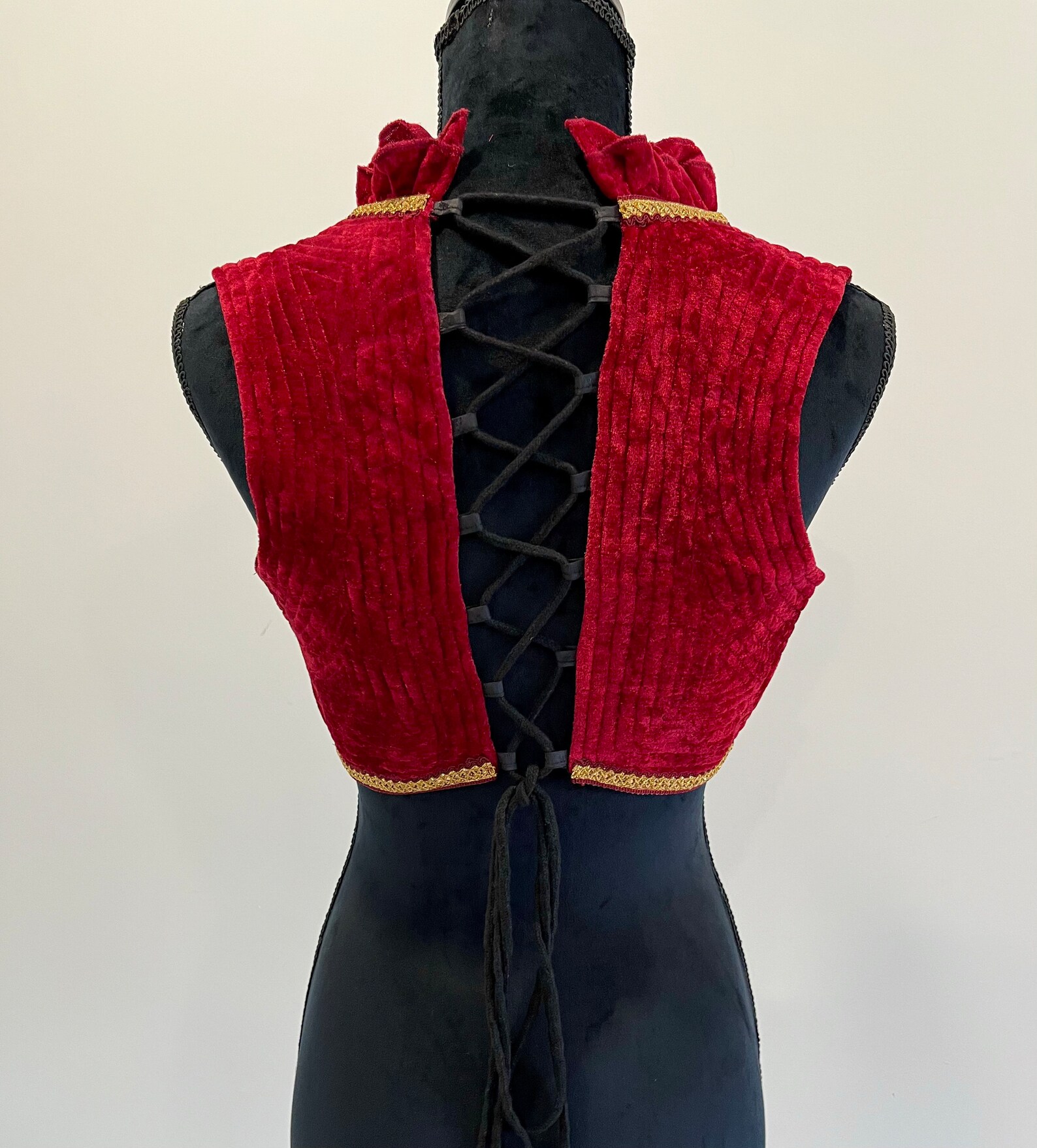 CIRQUE Burlesque Circus Vest RED Underbust Choli - Etsy