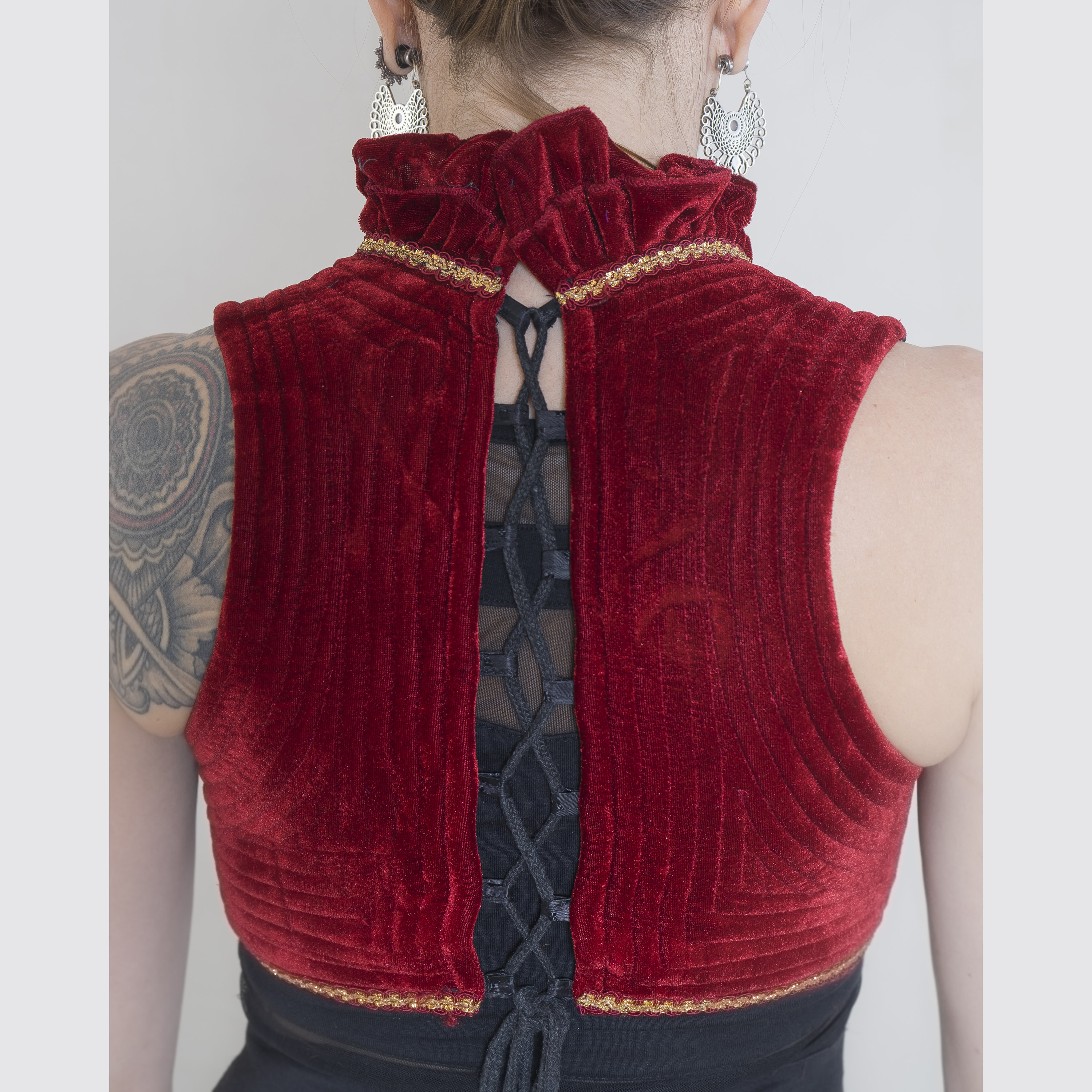 CIRQUE Burlesque Circus Vest RED Underbust Choli | Etsy