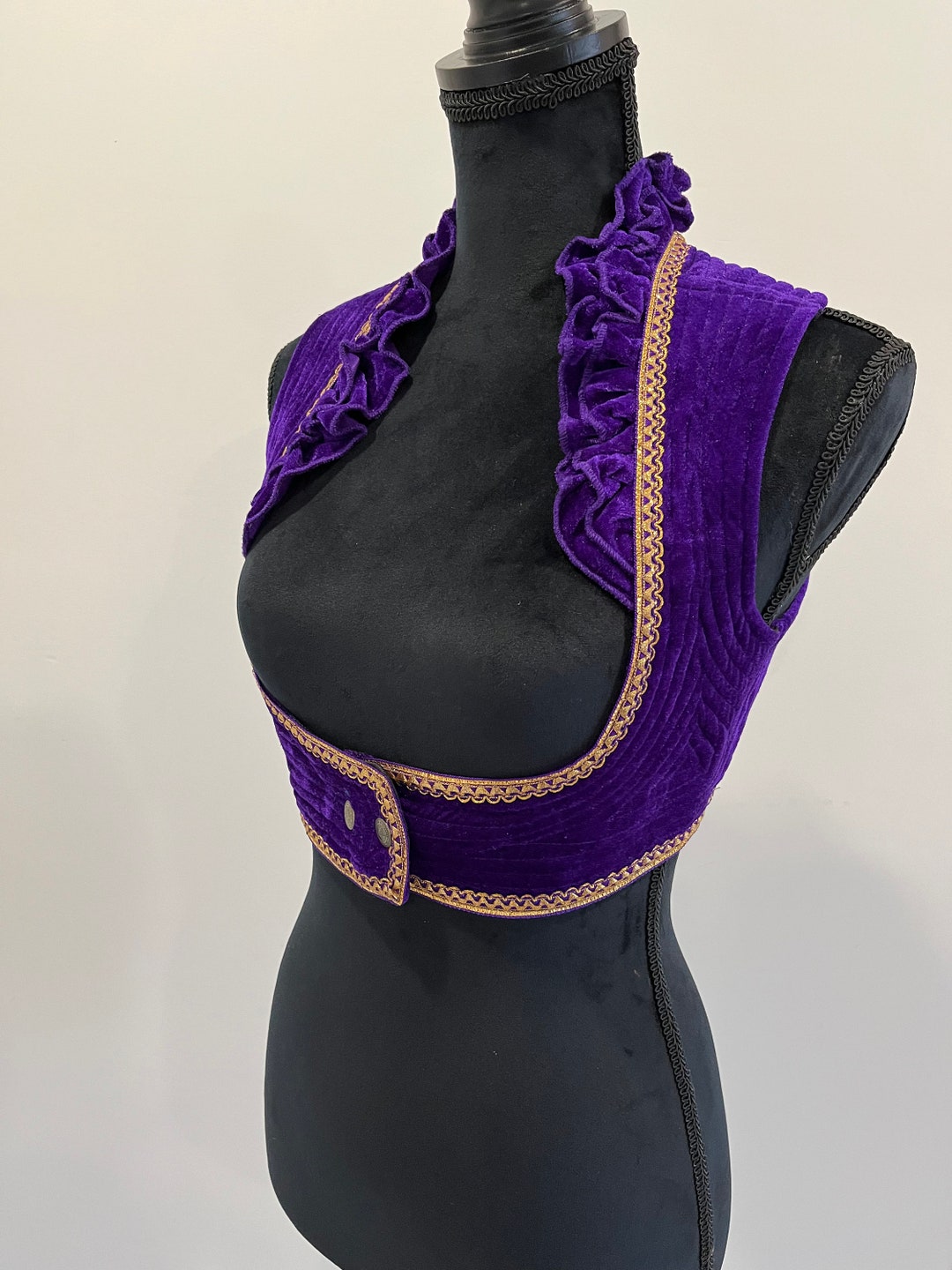 CIRQUE Burlesque Circus Vest PURPLE Underbust Choli - Etsy