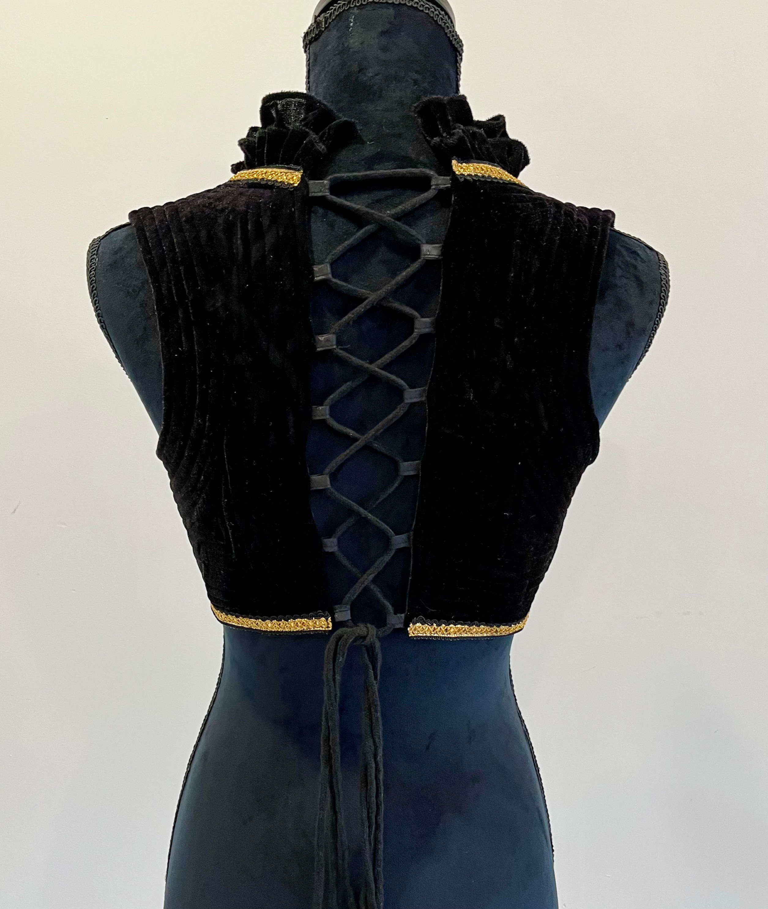 CIRQUE Burlesque Circus Vest BLACK Underbust Choli - Etsy