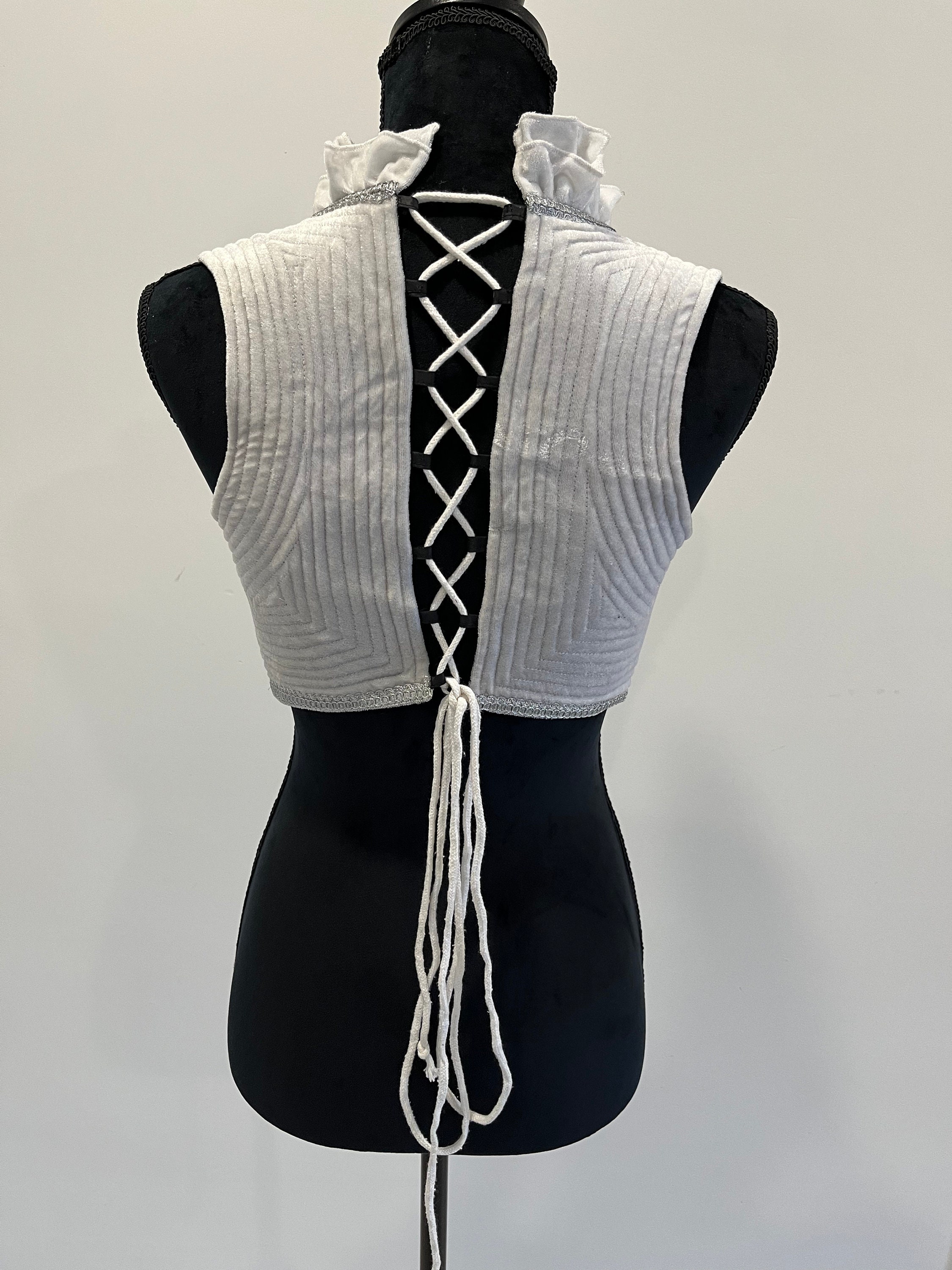 CIRQUE Burlesque Circus Vest WHITE Underbust Choli - Etsy