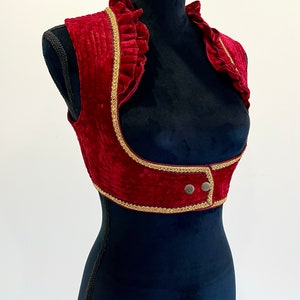CIRQUE Burlesque Circus Vest RED Underbust Choli - Etsy