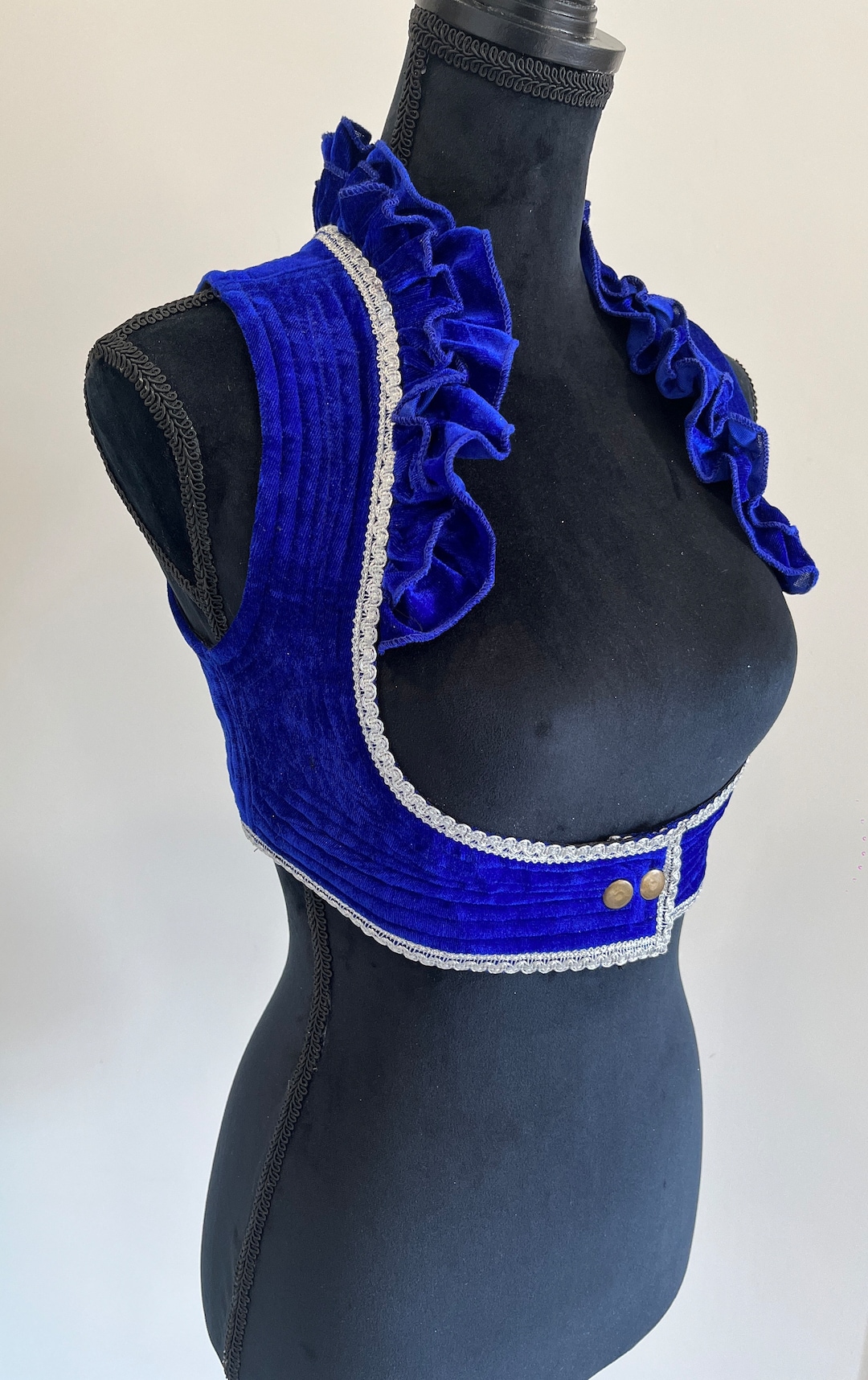 CIRQUE Burlesque Circus Vest BRIGHT BLUE Underbust Choli - Etsy