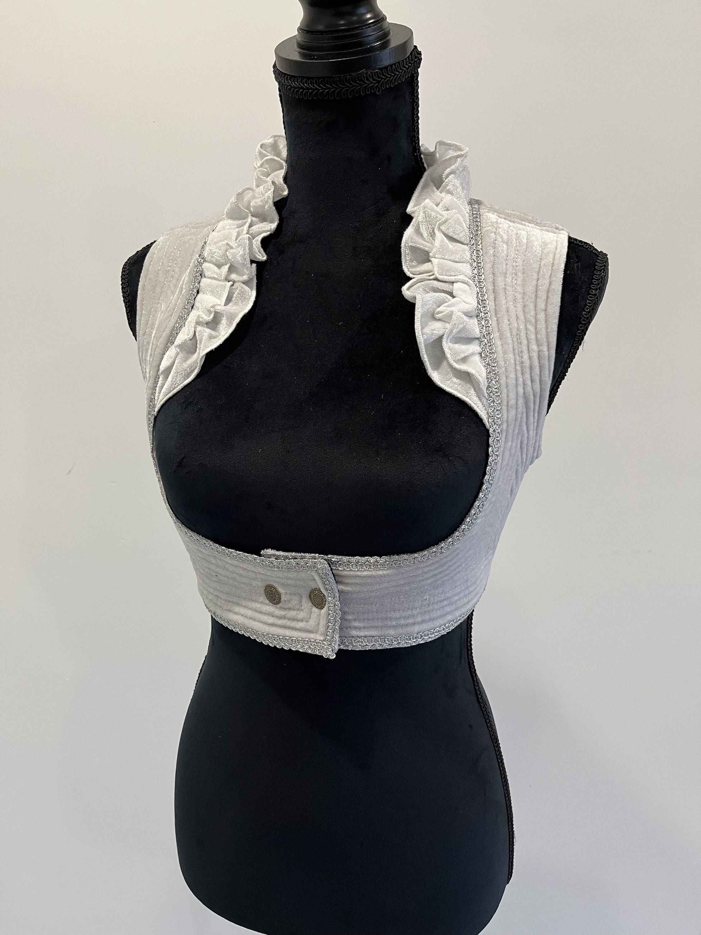 CIRQUE Burlesque Circus Vest WHITE Underbust Choli - Etsy