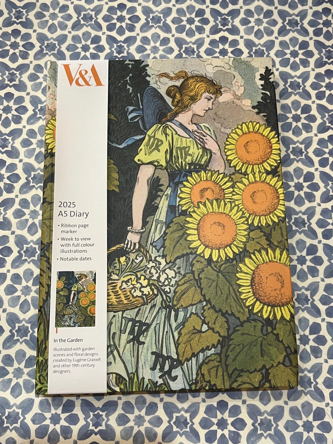 V & A 2025 Hardback Diary Lady in Garden Sunflowers - Etsy