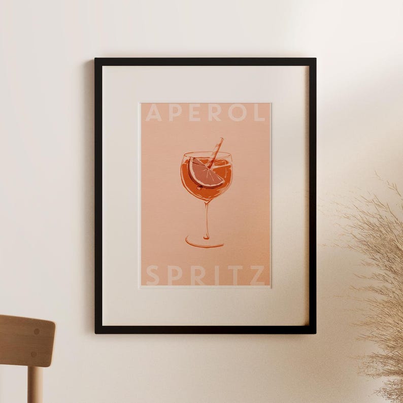 Aperol Spritz Cocktail Print - Downloadable || Printable - Etsy