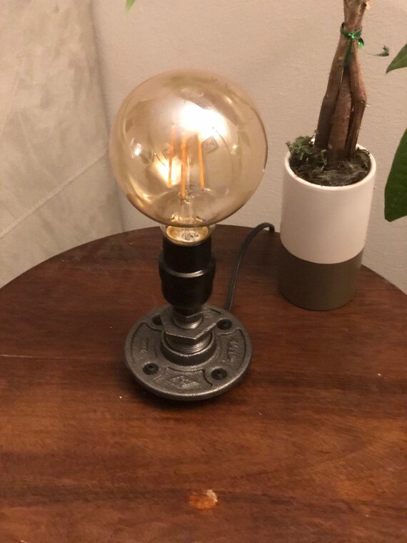 Table lamp-Edison Bulb lamp-Industrial Lighting-Rustic home | Etsy