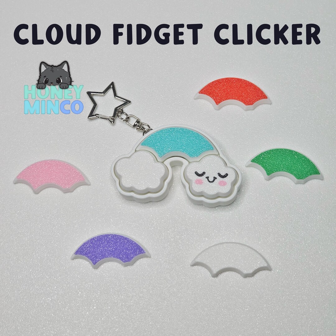 Cloud Fidget Clicker Keychain | Keyboard Clicker Fidget | Fidget ...