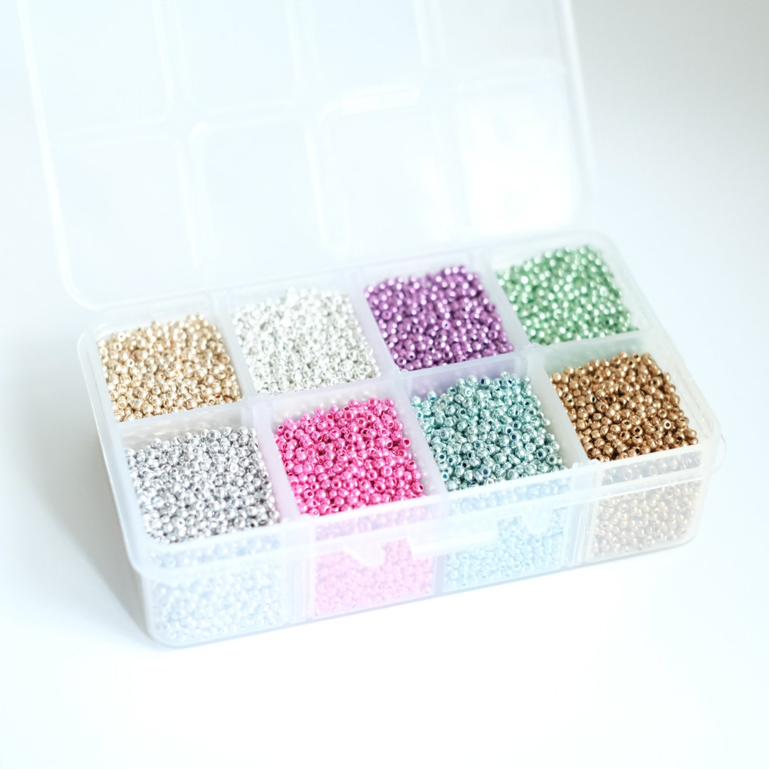 Metallic Seed Bead Set Glass Seed Beads 2mm Seed Bead 11/0 Seed Bead - Etsy