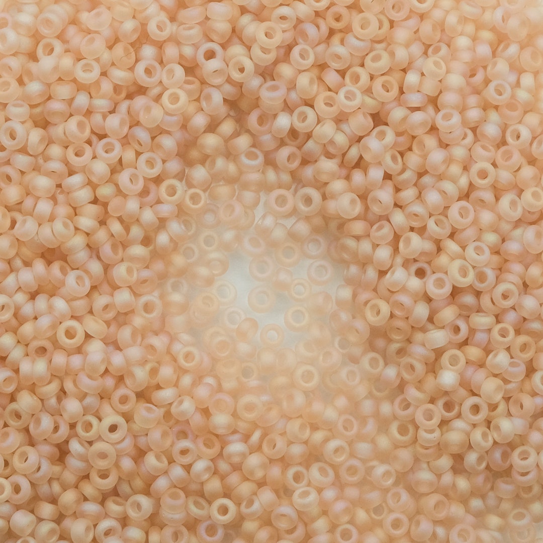 11/0 Frosted Misty Rose AB Seed Bead Pink Orange Seed Bead Frosted Seed ...