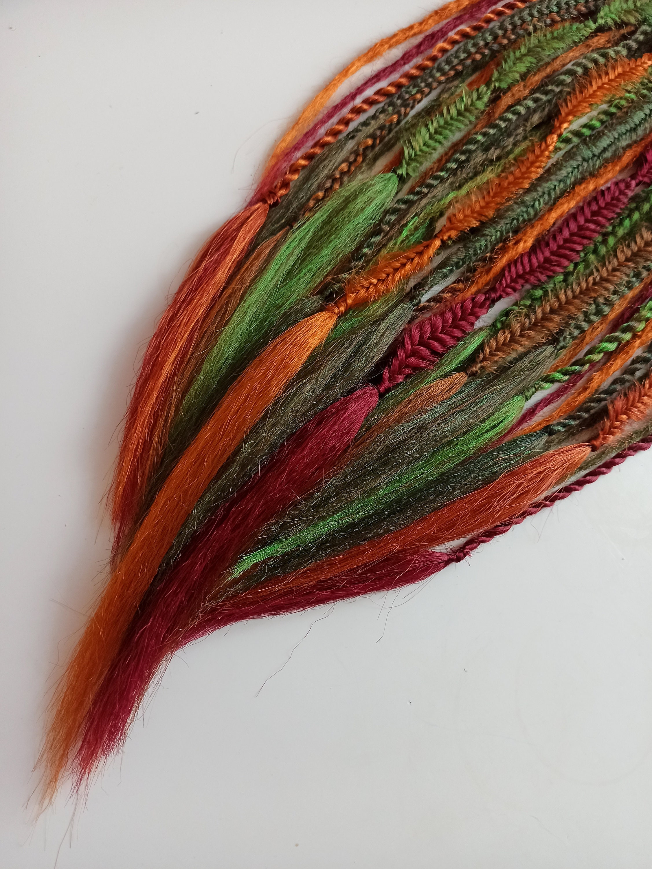 SE Braids Double Ended Textured Braids Green Ginger Red - Etsy