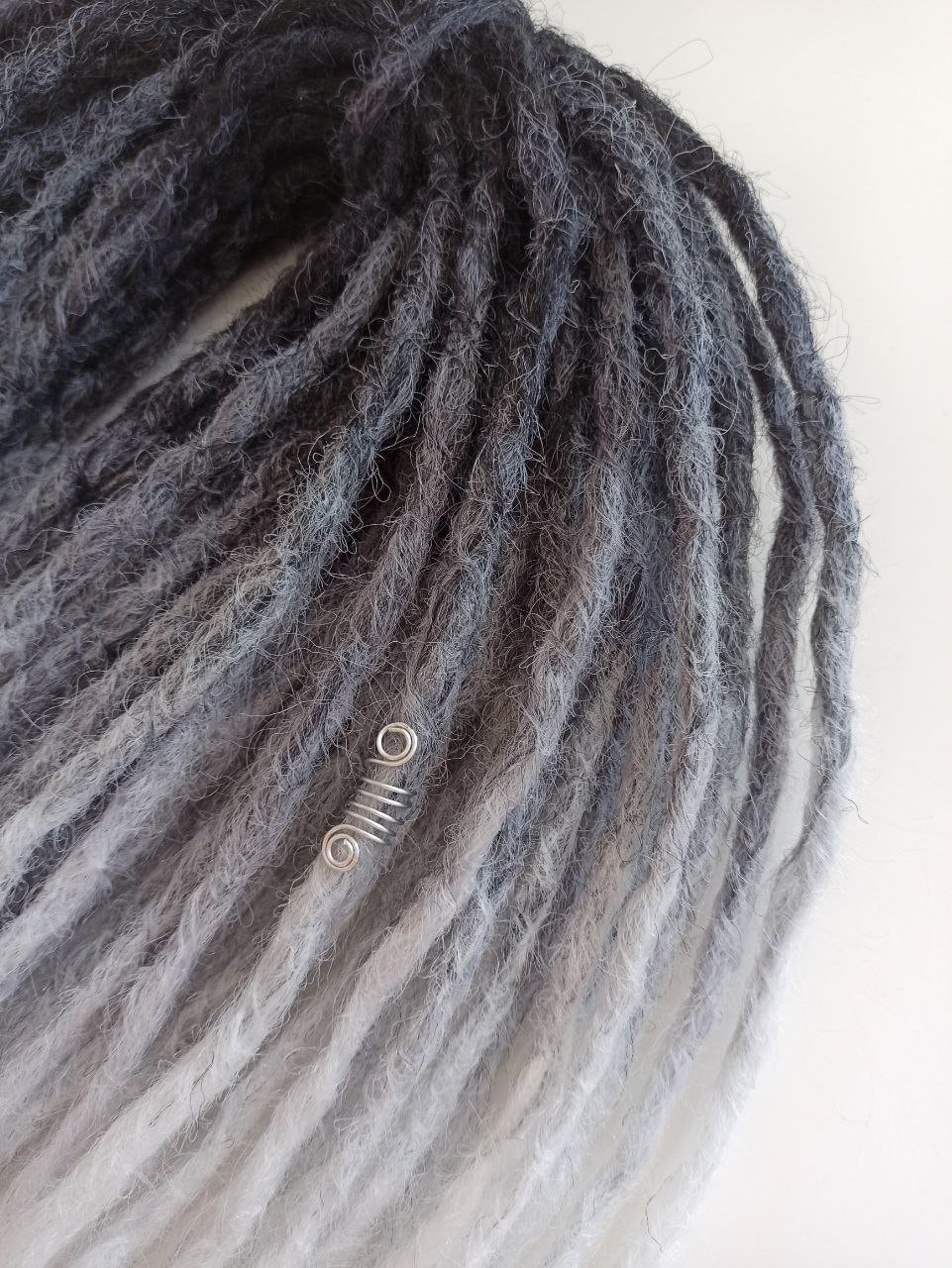 DE Dreads Soft Crochet or SE Dreads Ombre Black Silver White - Etsy