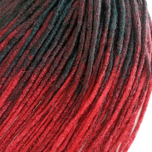 DE Dreadlocks Super Soft or SE Dreads, Ombre Black Red Synthetic ...