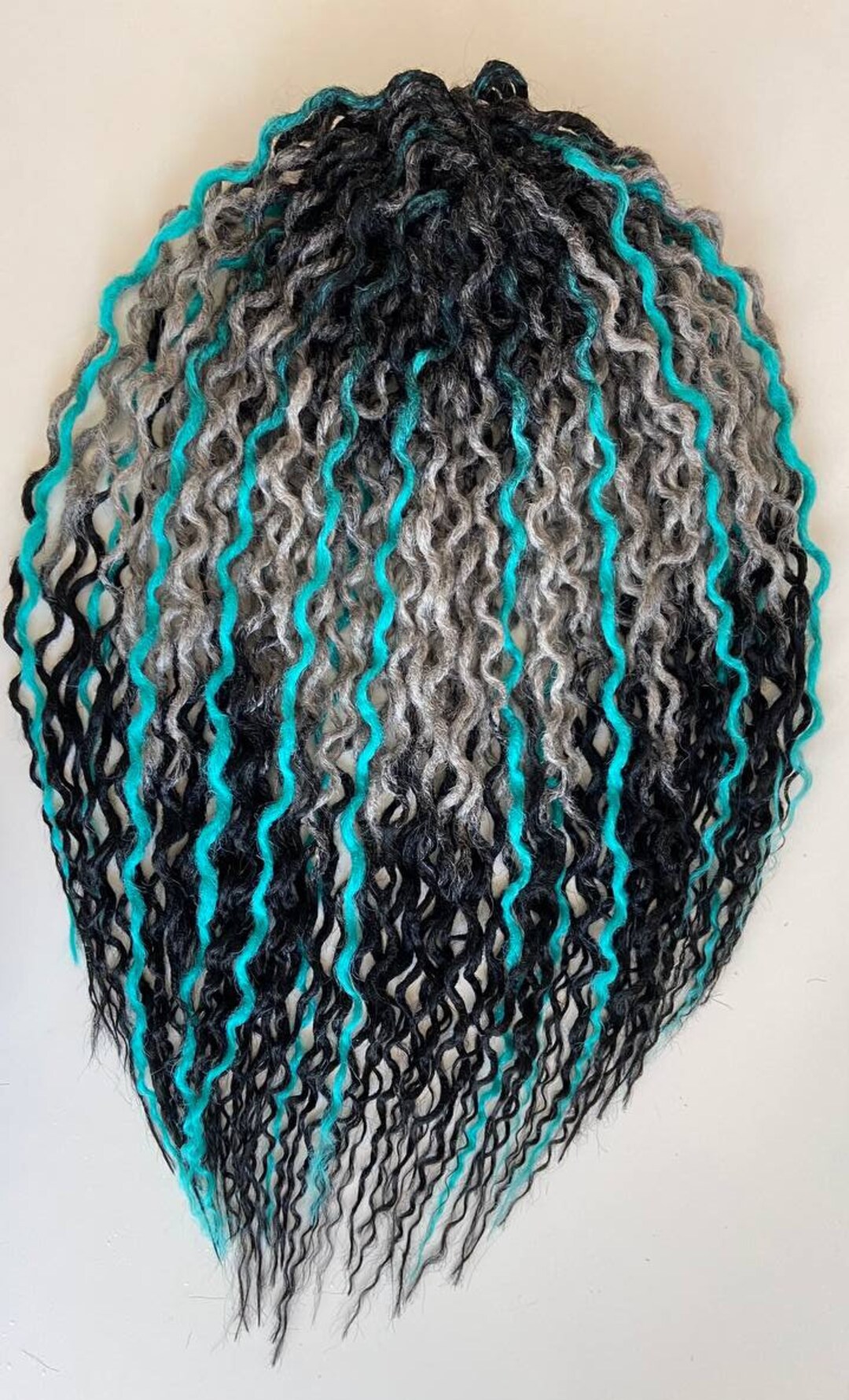 DE Curly Crochet Dreads \ Double Ended Wave Dreadlocks Ombre Black ...