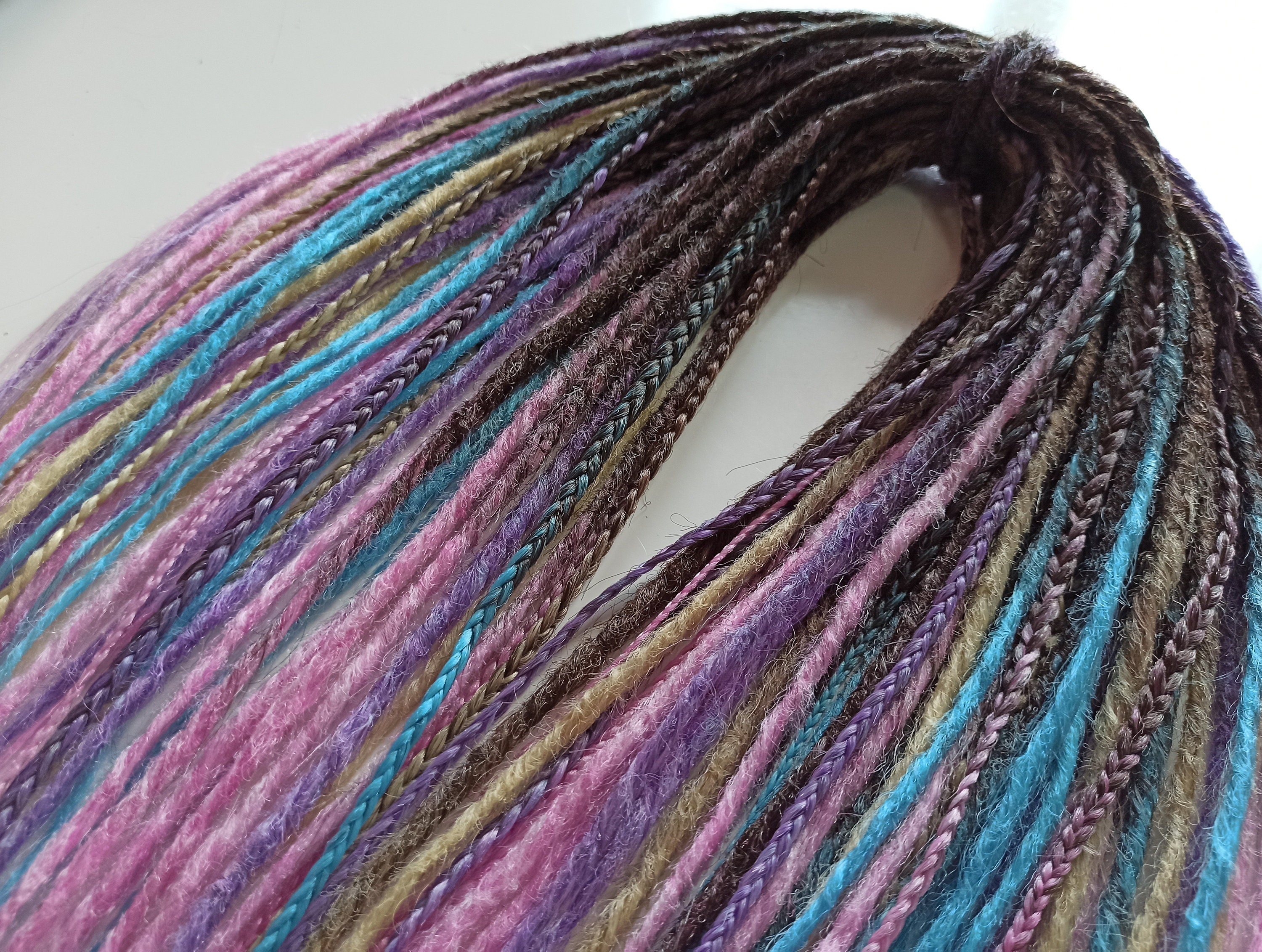 DE Braids Soft Crochet Ombre Brown and Pink, Blue, Lilac, Beige ...