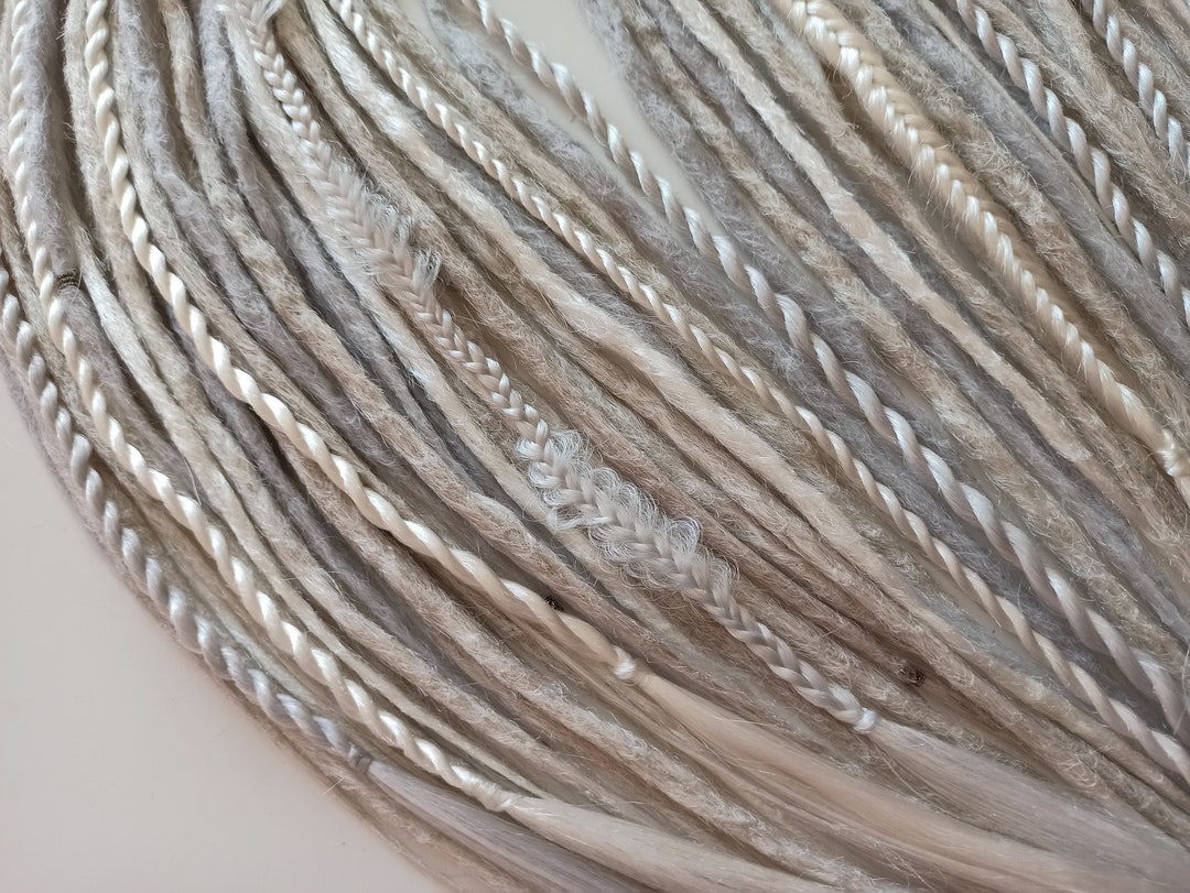 DE Braids Soft Crochet Silver and Beige + Double Ended Blonde Textured ...