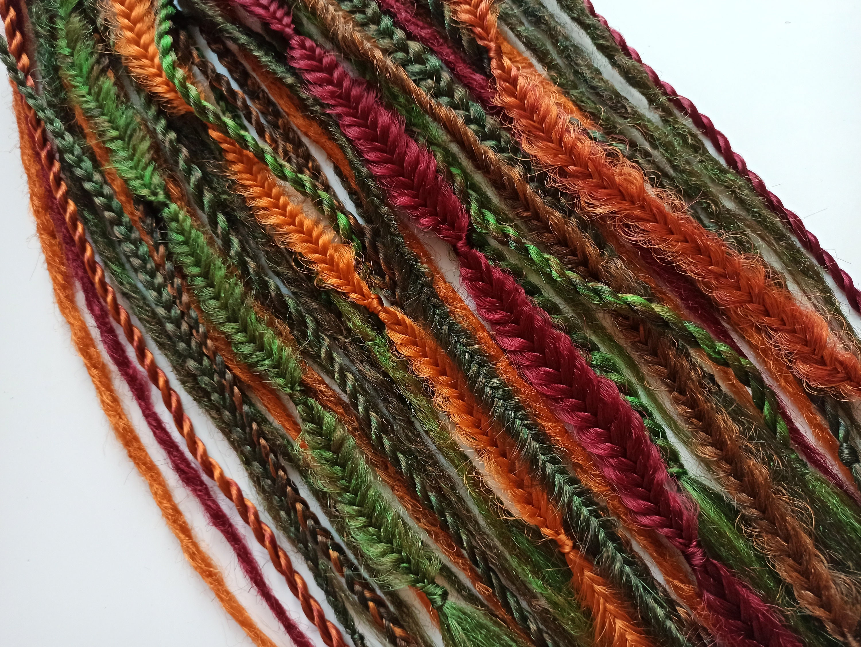 SE Braids Double Ended Textured Braids Green Ginger Red - Etsy