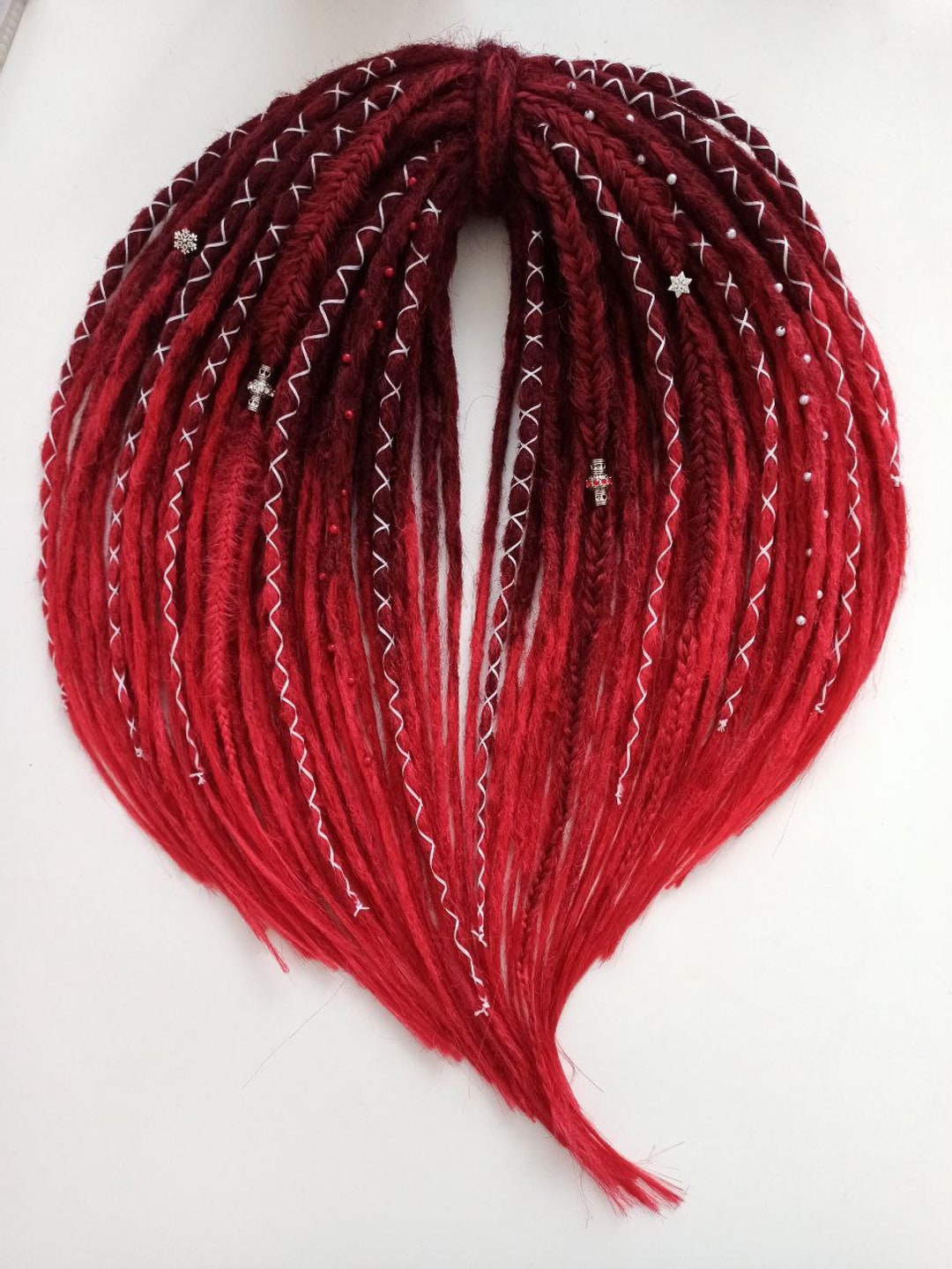 Decrochet Dreadlocks: Ombre Dark Red Cherry and Red. Scandinavian ...