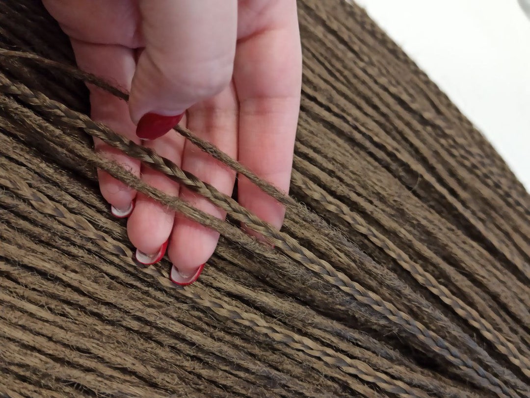 Microdreads: Brown Crochet DE Dreads - Super Thin Synthetic Hair ...