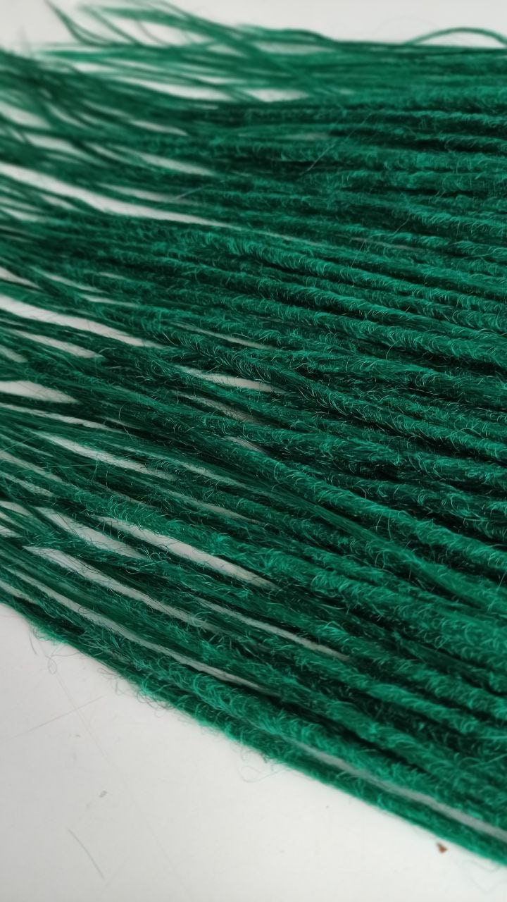 DE Dreads Soft Crochet or SE Dreads Hand-made Ombre Mahogany Hair Green ...