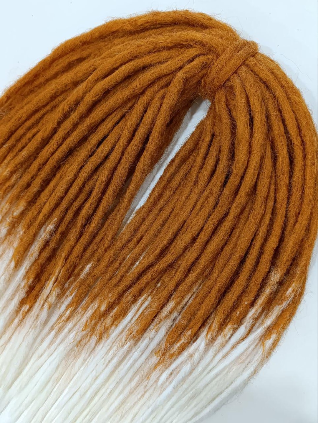 Fox Soft Crochet Dreads, Ombre Ginger & White Ended, Soft Kanekalon ...