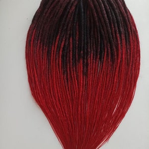 DE Dreadlocks Super Soft or SE Dreads, Ombre Black Red Synthetic ...