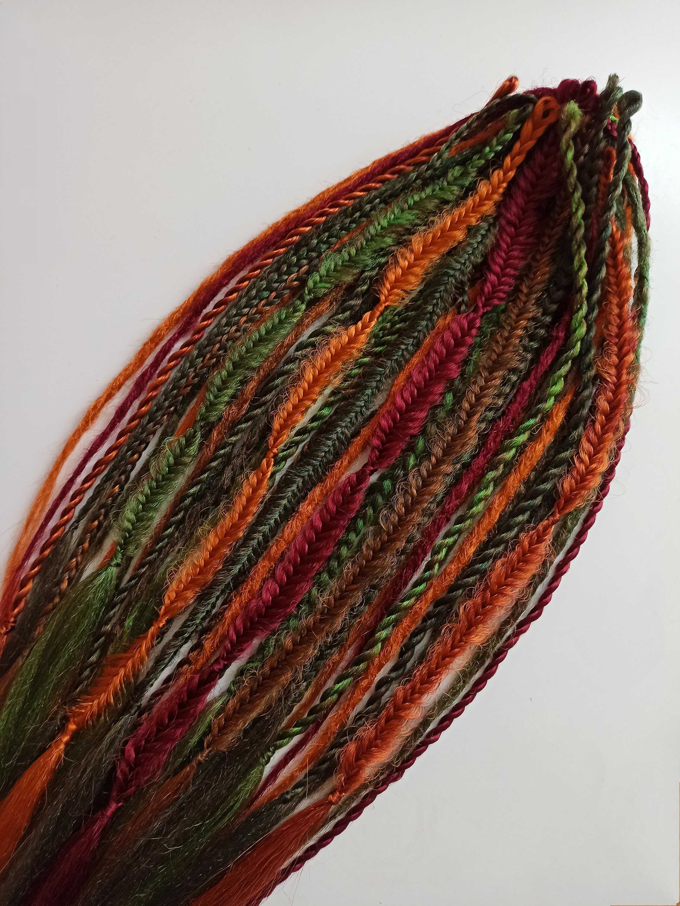 SE Braids Double Ended Textured Braids Green Ginger Red - Etsy