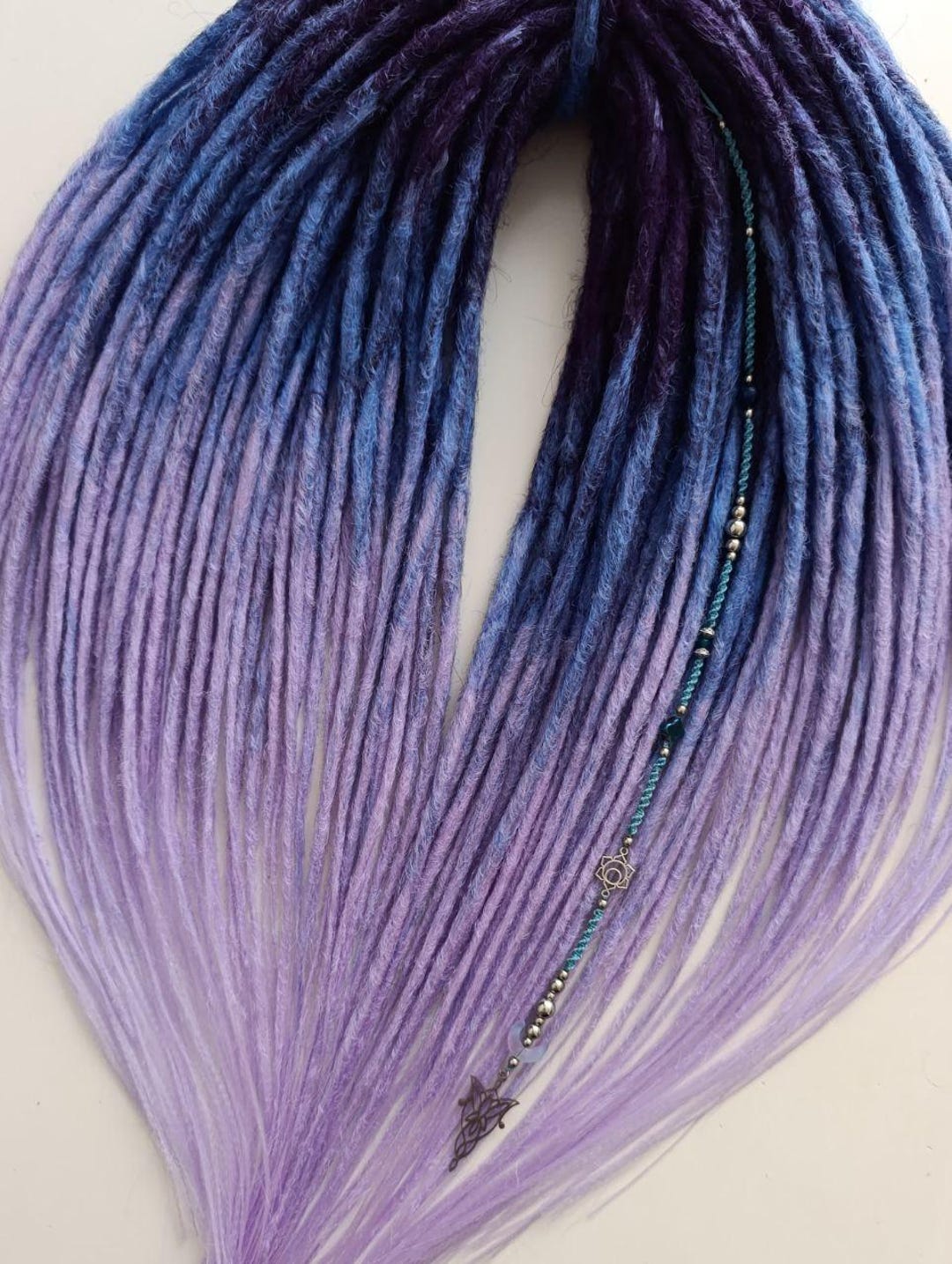 DE Soft Crochet Dreads or SE Dreads Hand-made Ombre Dark Violet, Blue ...
