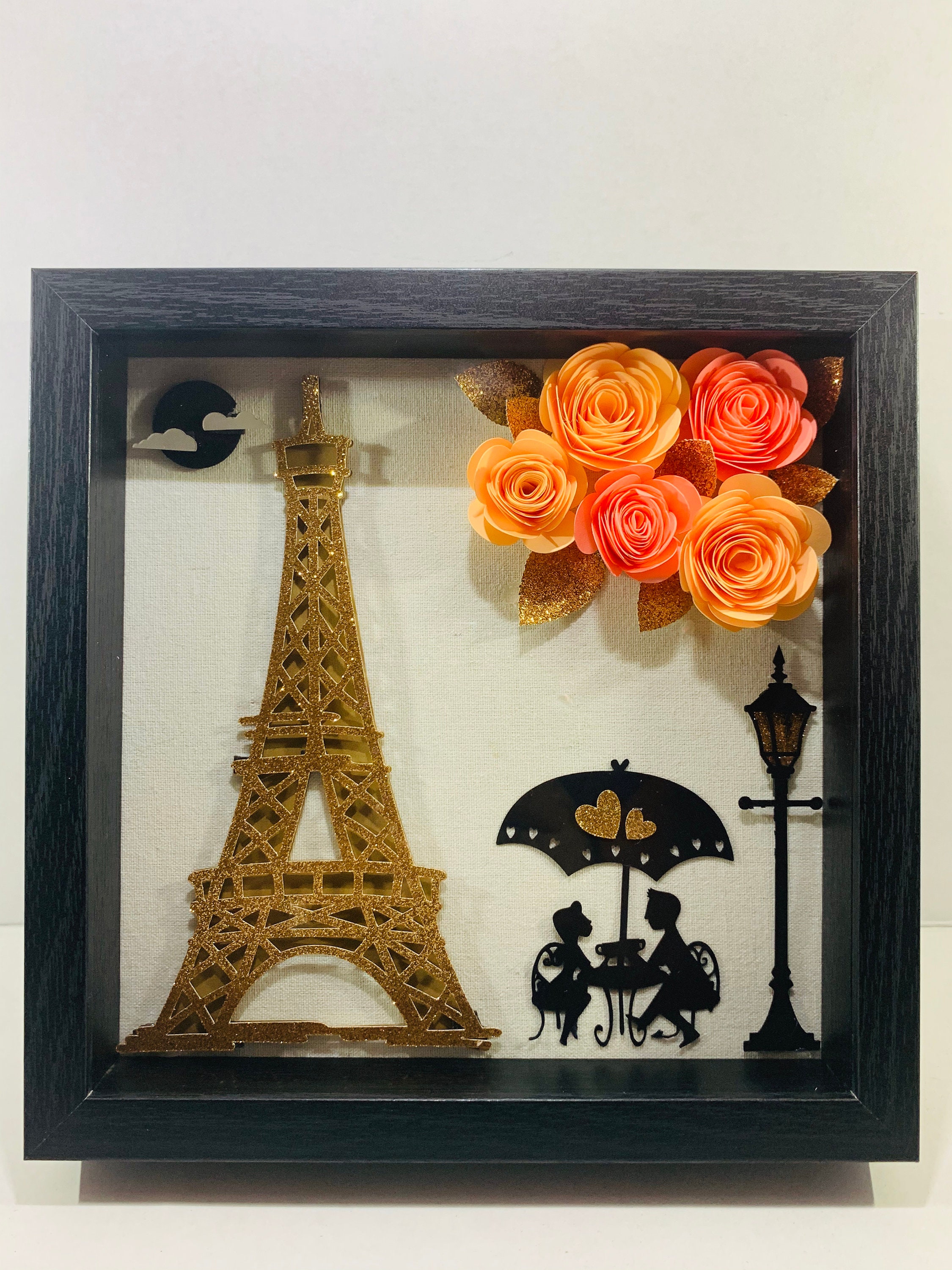 Customized Shadow Box Wood Frame Paris Shadow Box Rolled | Etsy