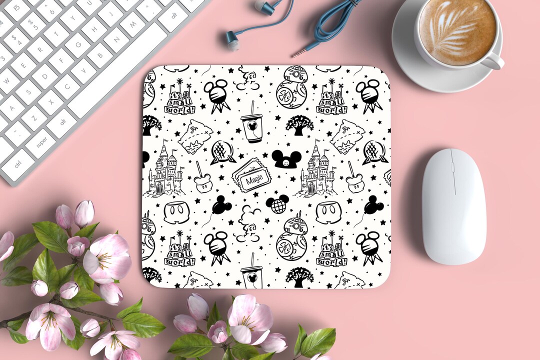 Magical Mouse Pad: Black & White Desk Mat, Sublimated Design - Etsy