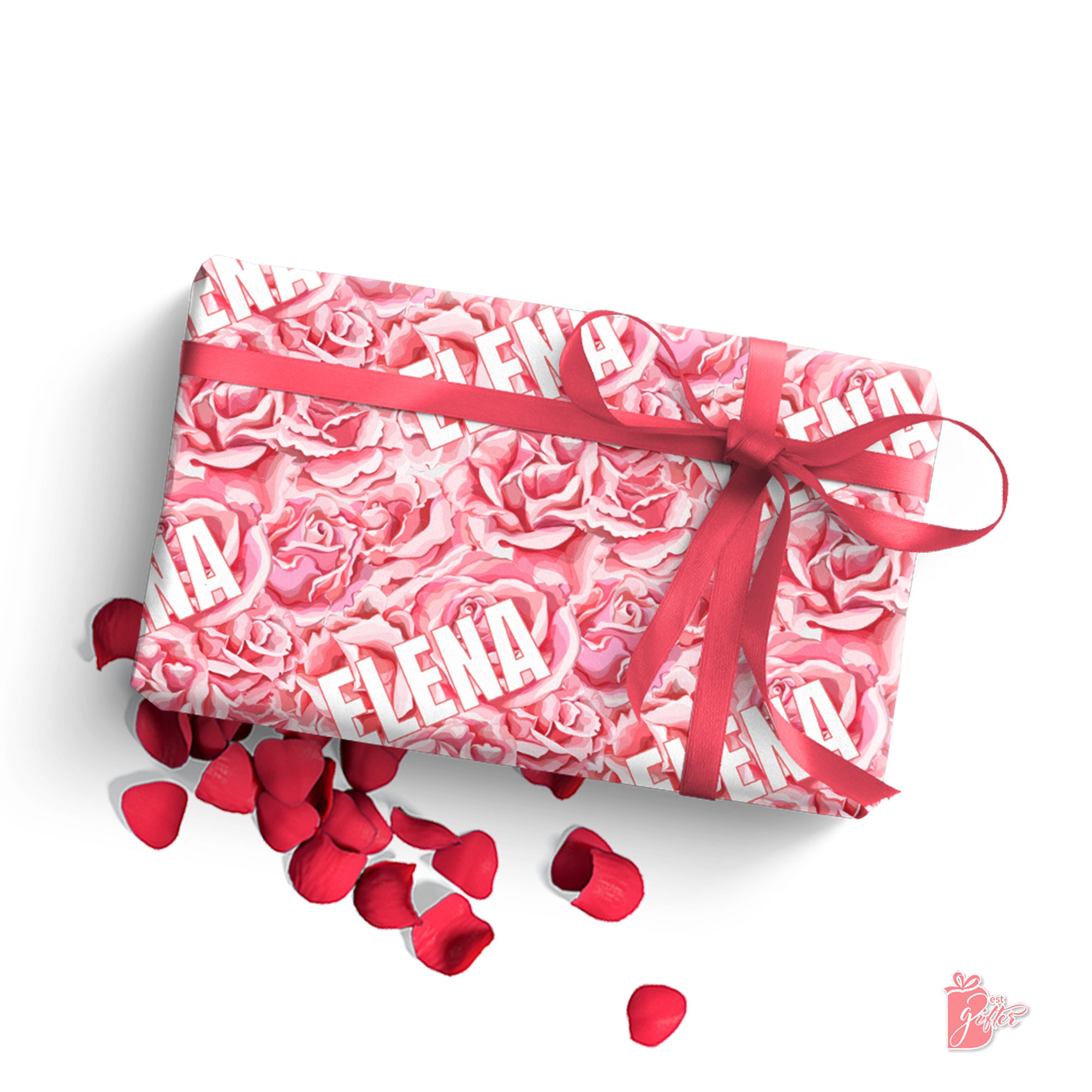 Red Roses Wrapping Paper Roll Floral Wrapping Sheets Custom - Etsy