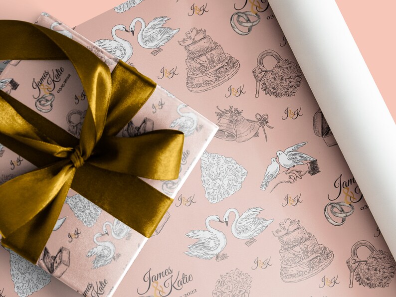 Personalized Gift Wrapping Paper Custom Couple Gift Wrapping - Etsy