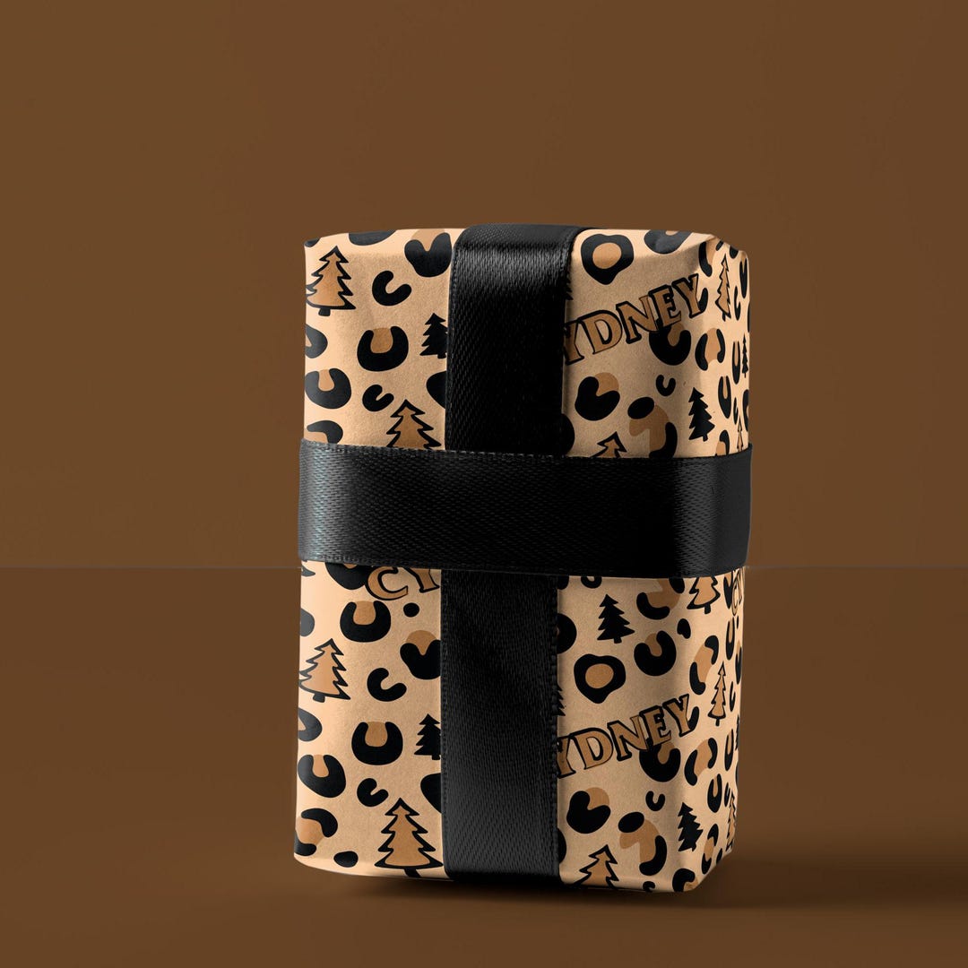 Personalized Christmas Wrapping Paper | Custom Cheetah Print Gift Wrap ...