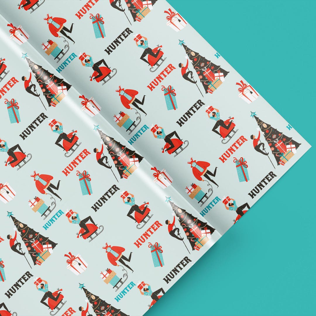 Personalized Christmas Gift Wrap | Holiday Spirit Wrapping Paper ...