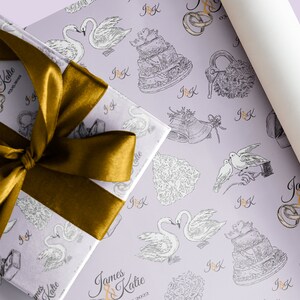 Personalized Gift Wrapping Paper, Custom Couple Gift Wrapping Sheet ...