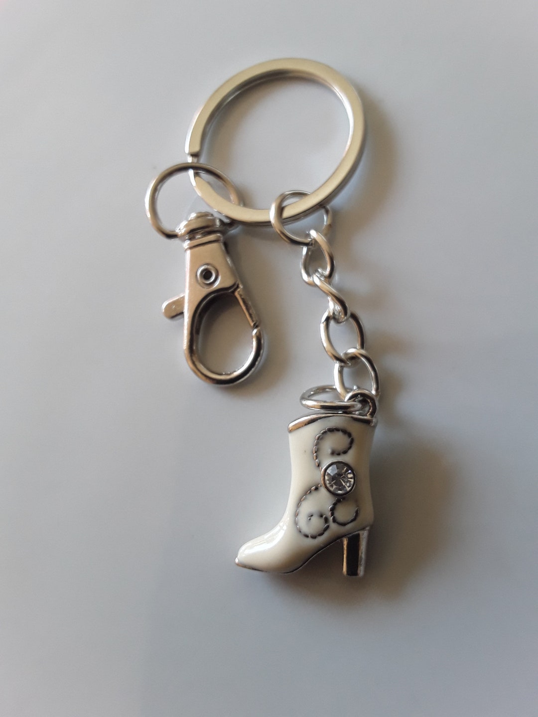 Cowboy Boot Key Ring - Etsy