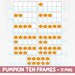 Pumpkin Ten Frames Clip Art, Math Clipart, Preschool & Kindergarten ...