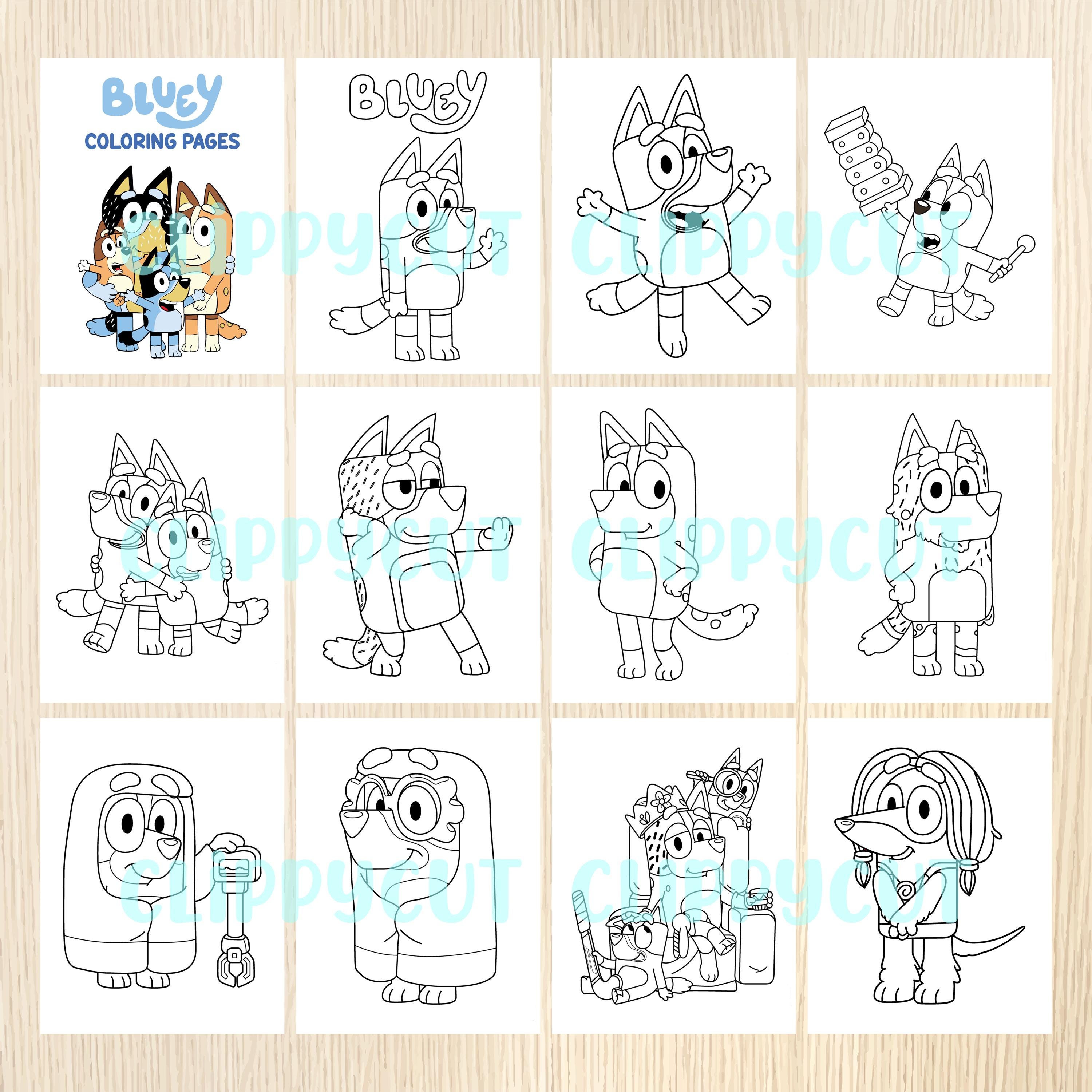 Blue Dog Coloring Pages BUNDLE, Blue Dog Coloring, Toddler, Preschool ...