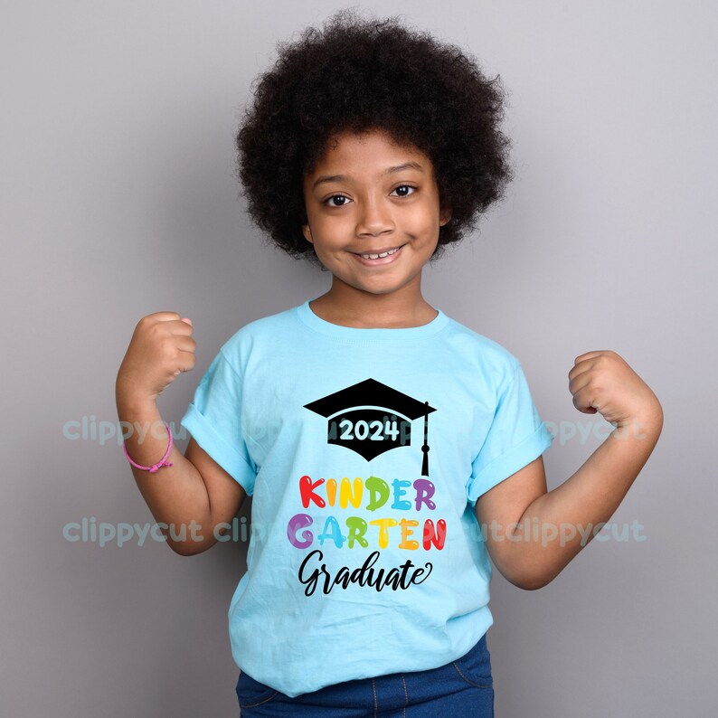 Kindergarten Graduate 2024 SVG, Kinder Graduation Shirt Design, Kinder ...