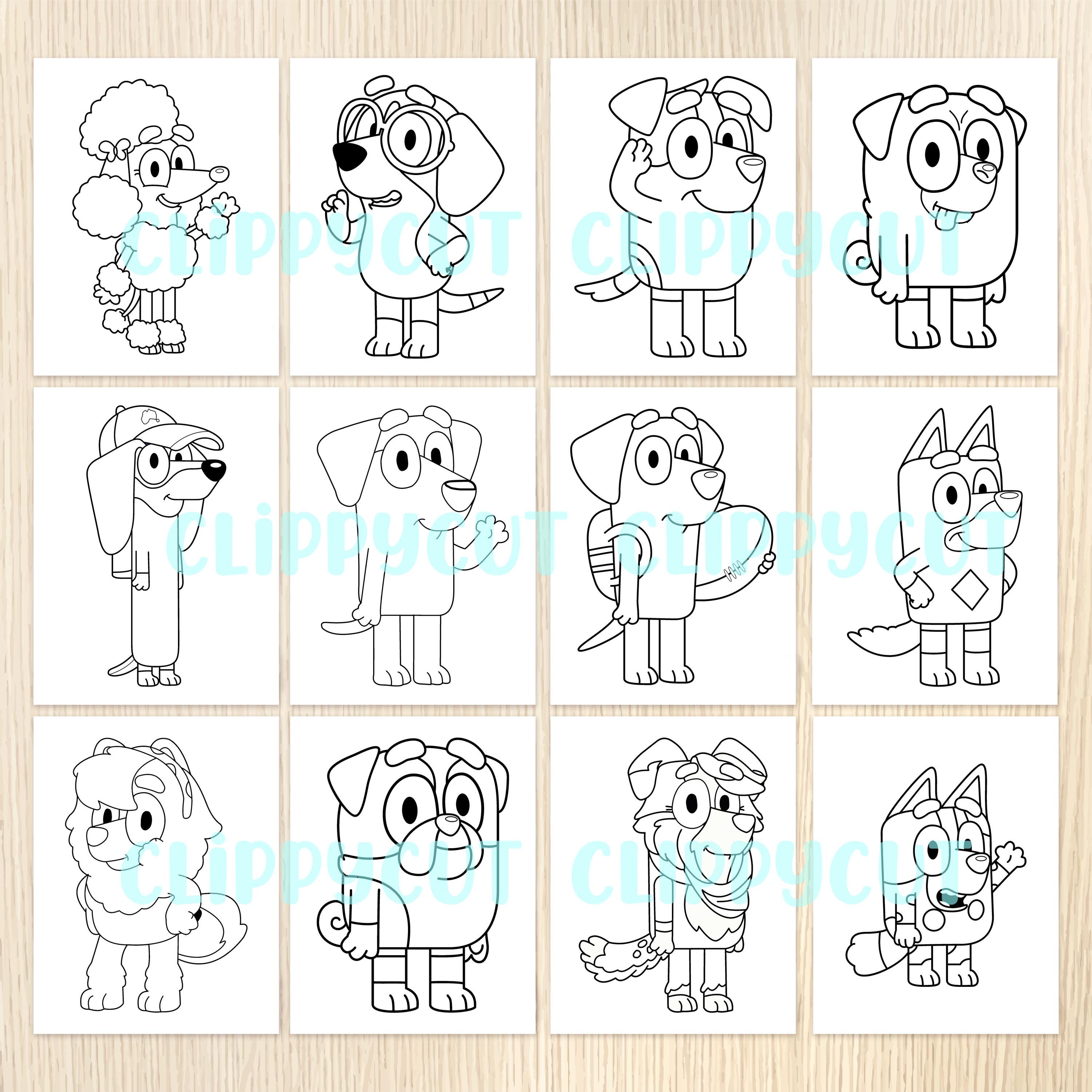 Blue Dog Coloring Pages BUNDLE, Blue Dog Coloring, Toddler, Preschool ...