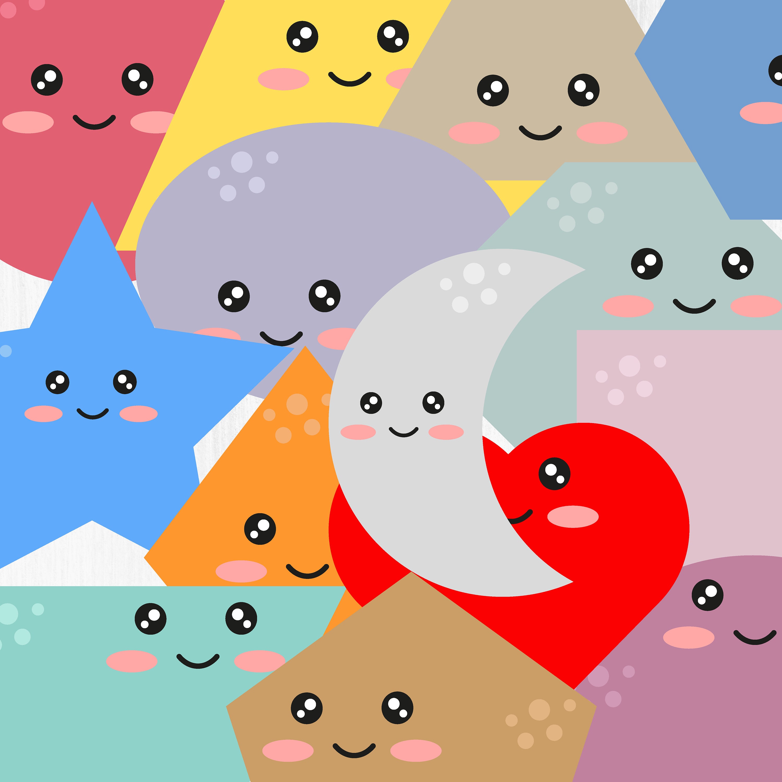 Shapes Clip Art, 2D Shapes Clipart, PNG files, High Resolution, Math ...