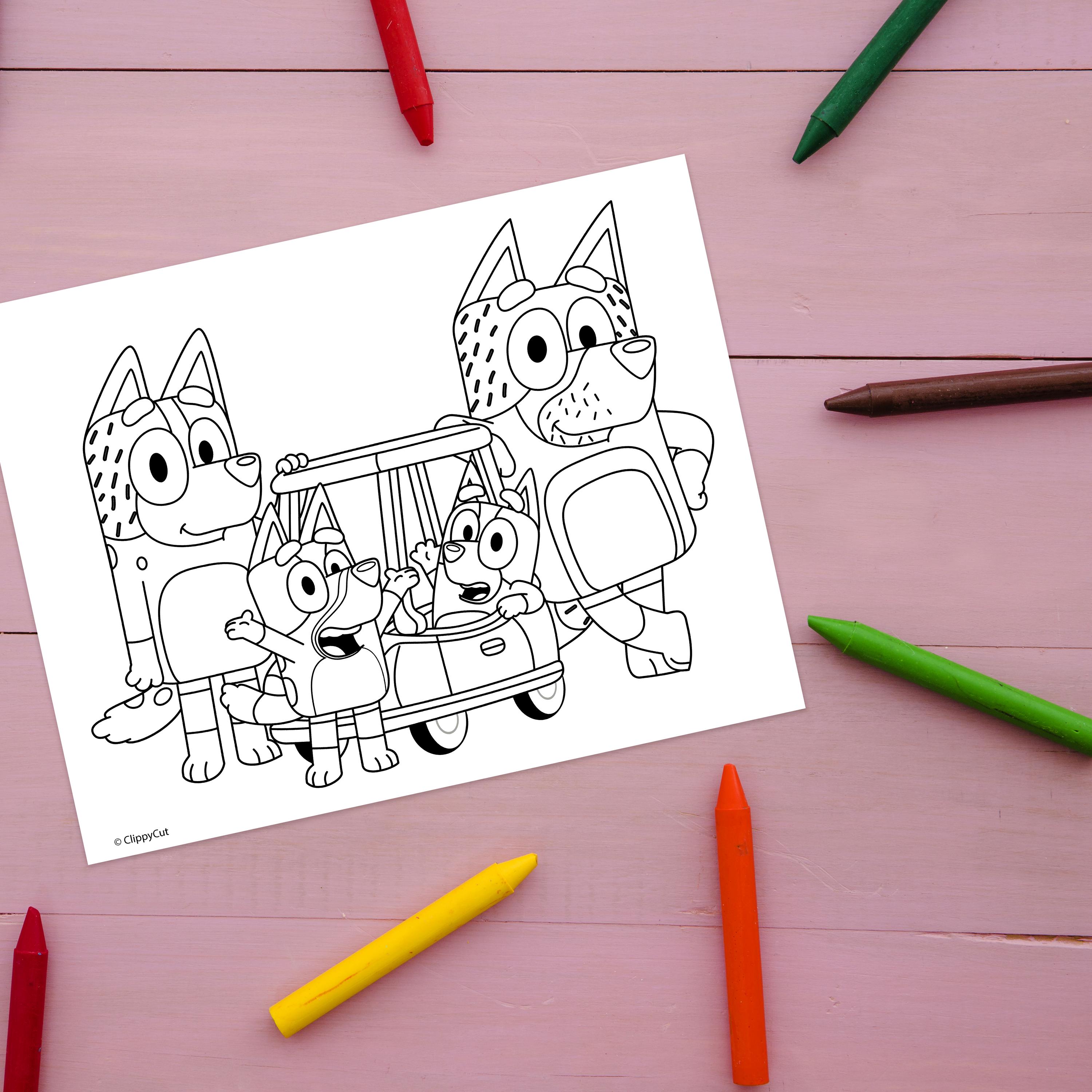 Blue Dog Coloring Pages BUNDLE, Blue Dog Coloring, Toddler, Preschool ...